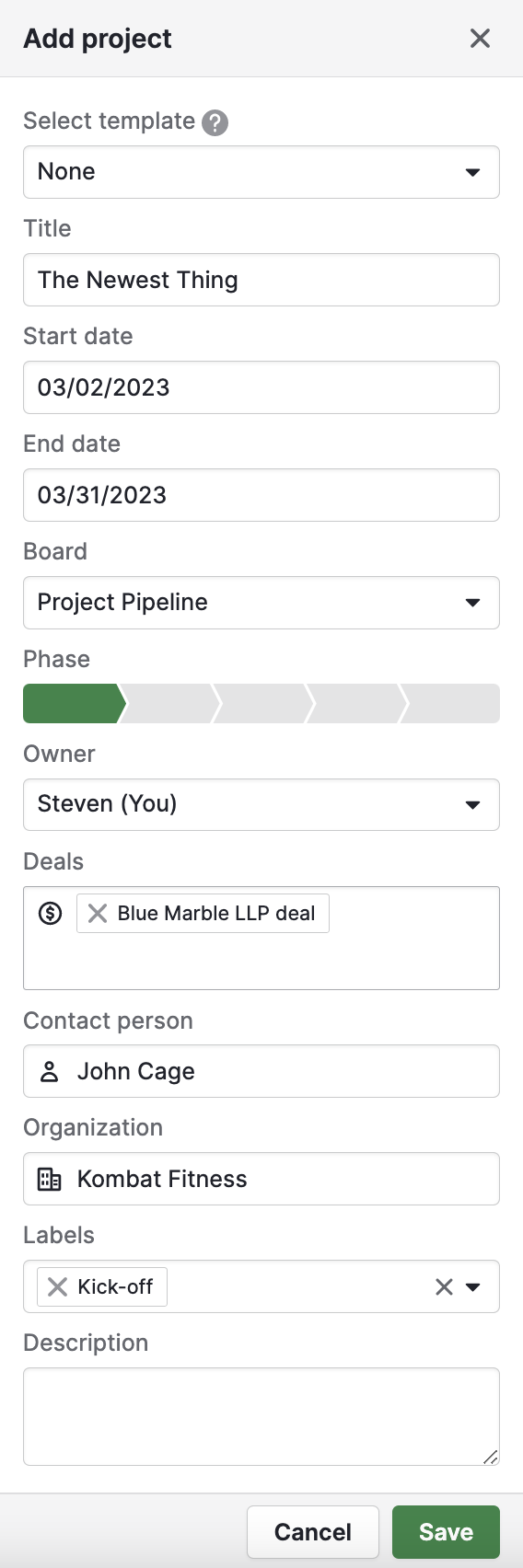 Projects de Pipedrive - Knowledge Base | Pipedrive